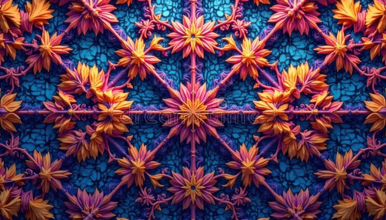 Intricate Geometric Shapes Form Complex, Repeating Designs , Style ...