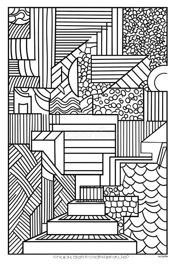 Intricate Geometric Shapes and Lines Create a Detailed Abstract Design ...