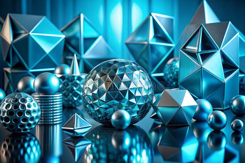 Intricate Geometric Shapes in a Stunning Abstract Background a Deep ...