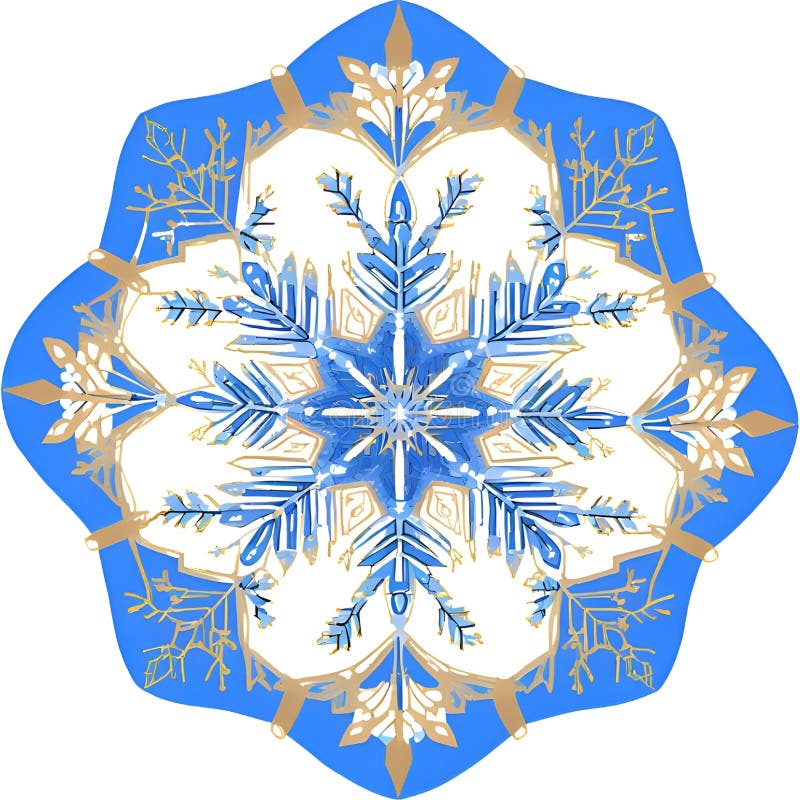 Intricate Geometric Snowflake Vector Stock Illustration - Illustration ...