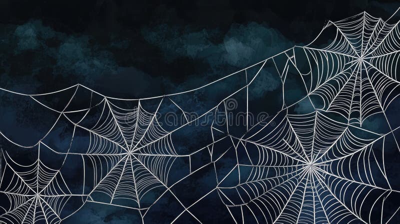 Intricate Geometric Spider Web Patterns in Silver and Grey on Dark ...