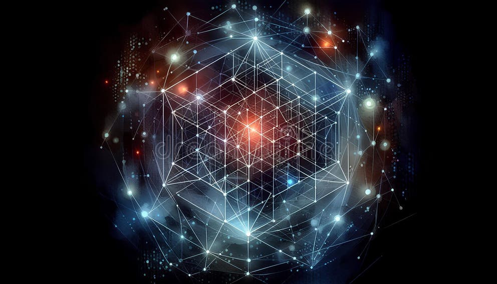 An Intricate Geometric Structure Composed of Interconnecte Stock ...