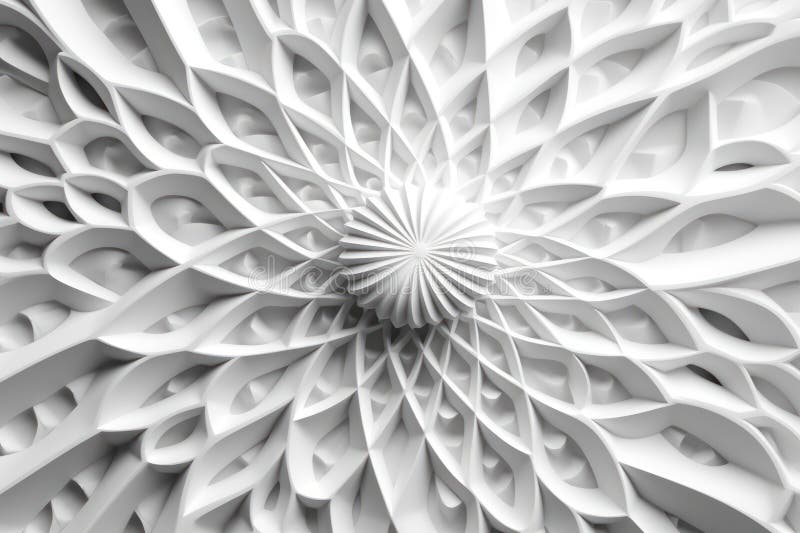 Intricate Geometric Texture in Solid White Color Stock Illustration ...