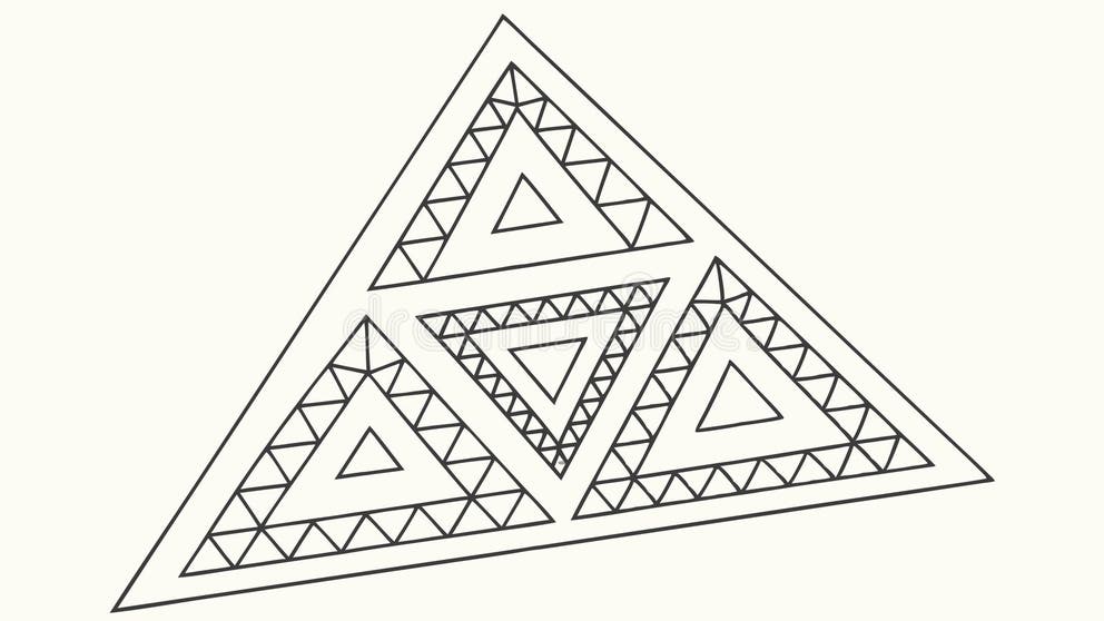 Intricate Geometric Triangle Pattern Design Vector, Vector Design ...
