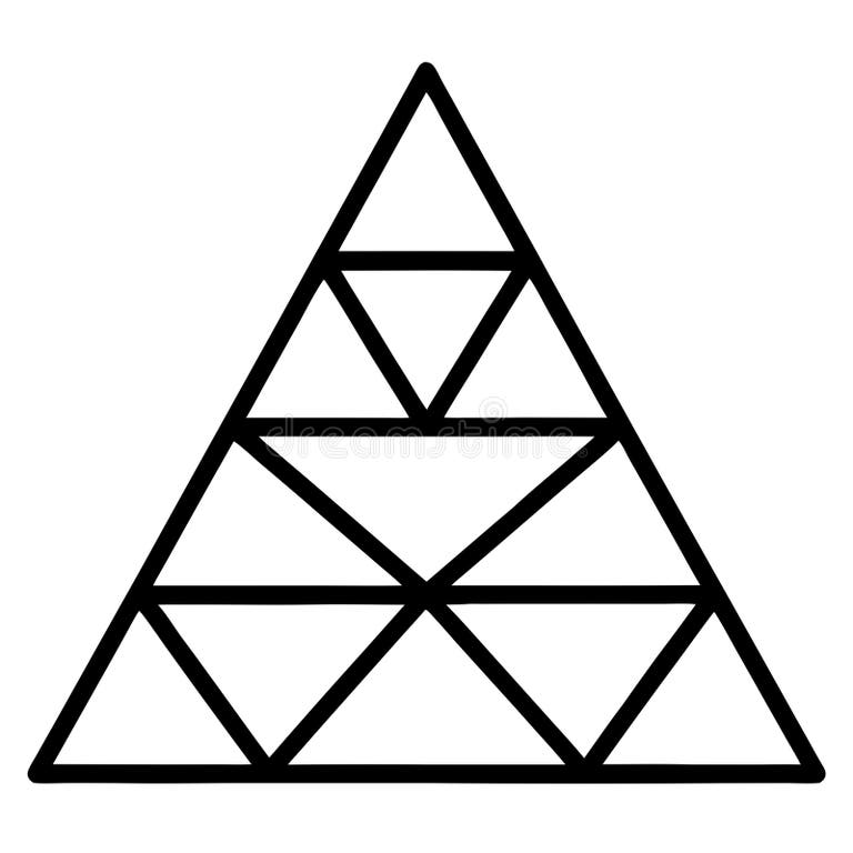 Intricate Geometric Triangle Pattern for Tattoo Design and Coloring ...