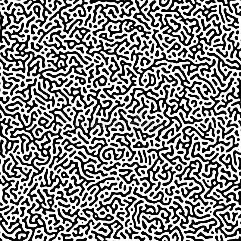 Seamless Turing Pattern Black And White Stock Vector Illustration Of