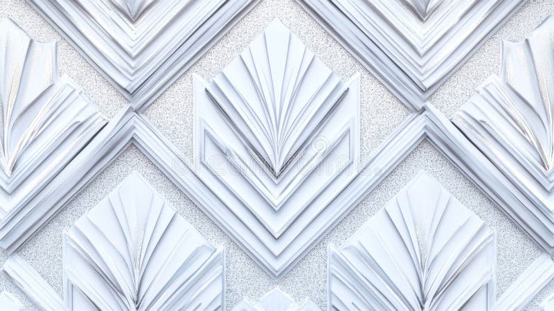 Intricate Geometric White Wall Pattern with Textured Surface for ...