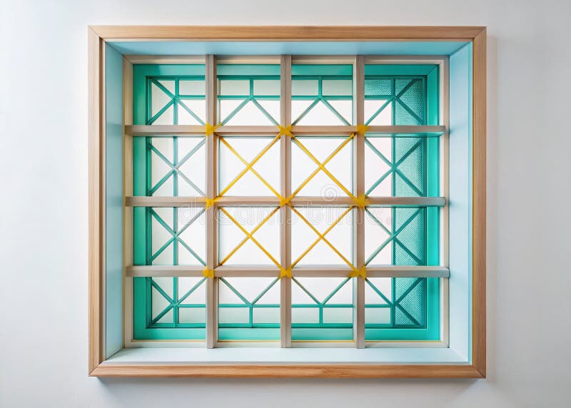 Intricate Geometric Window Frame Pattern a Study in Architectural ...