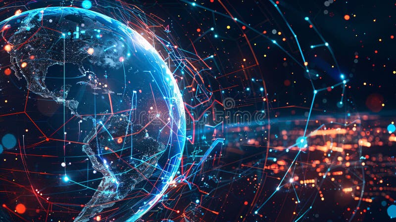 An Intricate Global Business Network Interconnected Stock Illustration ...