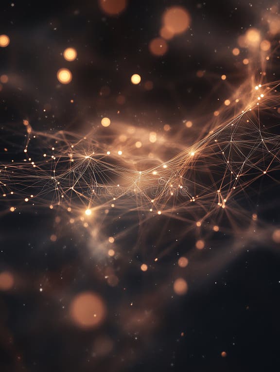 Intricate Glowing Neural Network Structure Illuminated in a Dynamic Abstract Composition Stock ...
