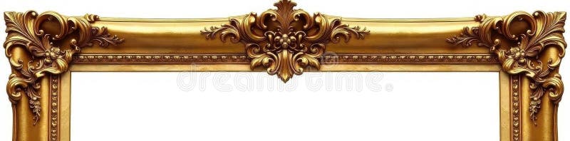 Intricate Gold Frame, Baroque Style, Isolated , Baroque, Royal Frame ...
