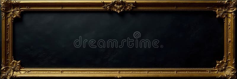 Intricate Gold Frame, Textured Black Backdrop, Texture, Rococo, Luxury ...