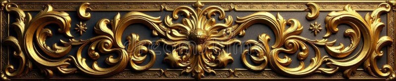 Intricate Gold Patterns, Baroque Style Frame, Subtle Color Gradients ...