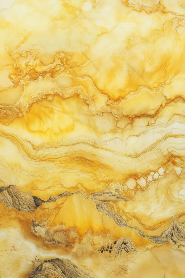 Golden Marble Texture with Swirling Patterns and Subtle Details Stock ...