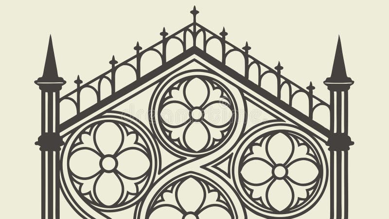 Intricate Gothic Rose Window, Symbolizing Religious Art and ...