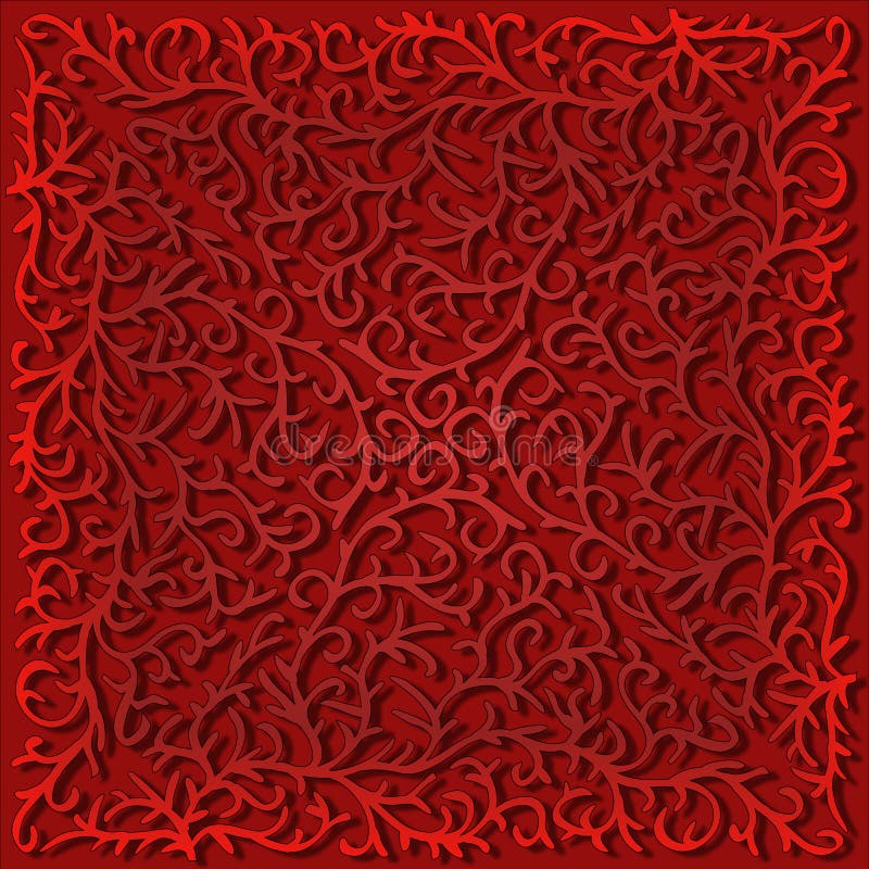 Filigree Design in Shades of Green Stock Illustration - Illustration of ...