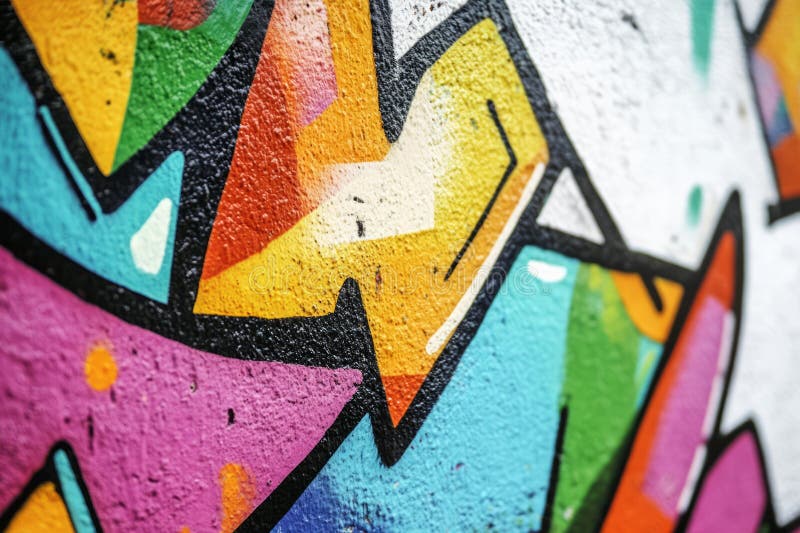 Intricate Graffiti Explosion in Vibrant Urban Setting. AI Image Stock ...