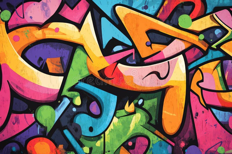Intricate Graffiti Explosion in Vibrant Urban Setting. Neural Network ...