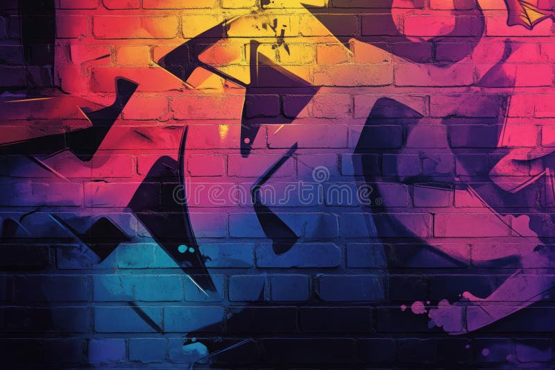 Intricate Graffiti Explosion in Vibrant Urban Setting. Neural Network ...