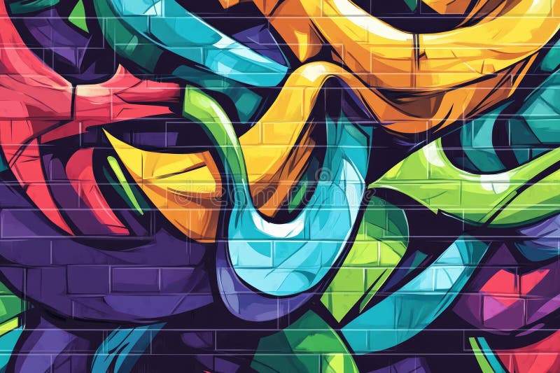 Intricate Graffiti Explosion in Vibrant Urban Setting. Neural Network ...