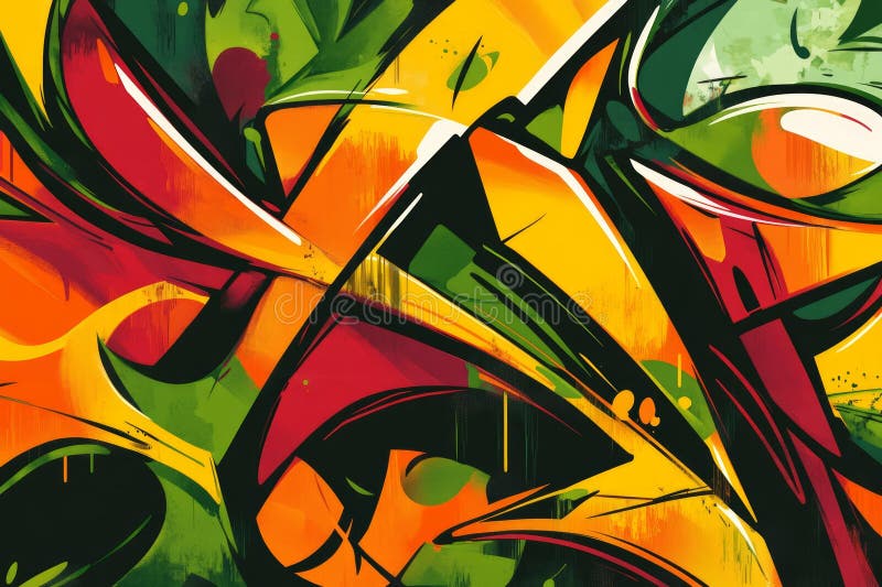 Intricate Graffiti Explosion in Vibrant Urban Setting. Neural Network ...