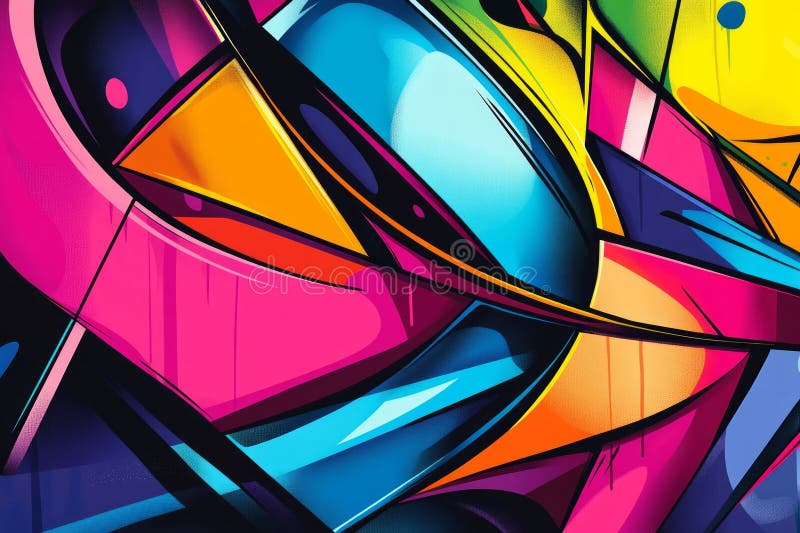 Intricate Graffiti Explosion in Vibrant Urban Setting. Neural Network ...