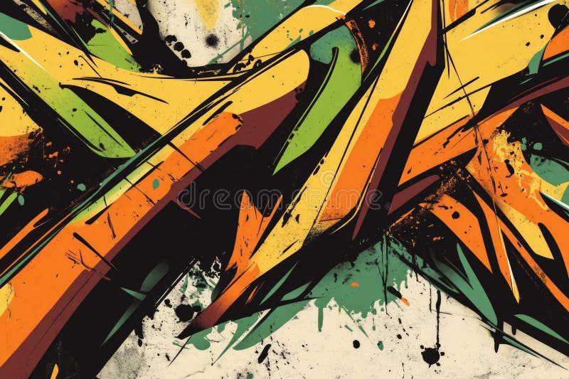 Intricate Graffiti Explosion in Vibrant Urban Setting. Neural Network ...