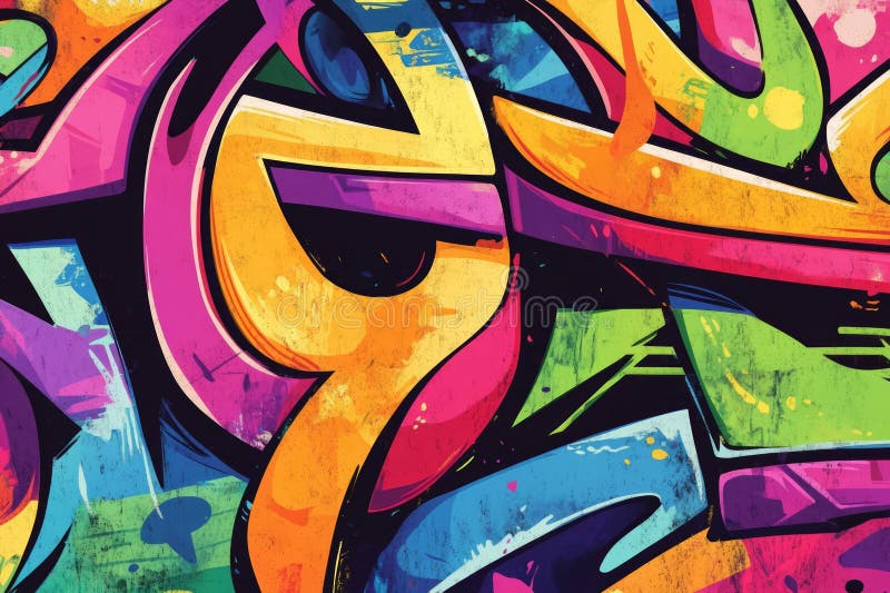 Intricate Graffiti Explosion in Vibrant Urban Setting. Neural Network ...