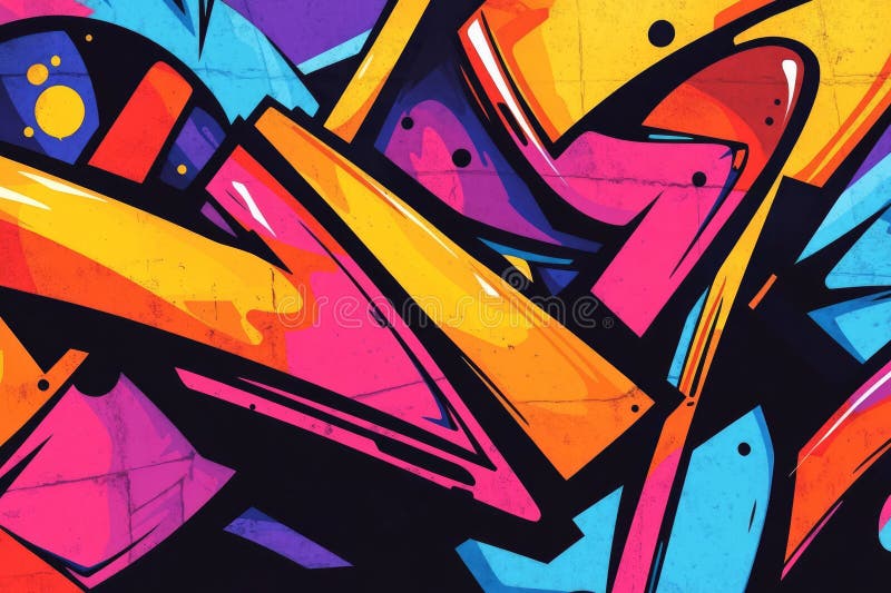 Intricate Graffiti Explosion in Vibrant Urban Setting. Neural Network ...