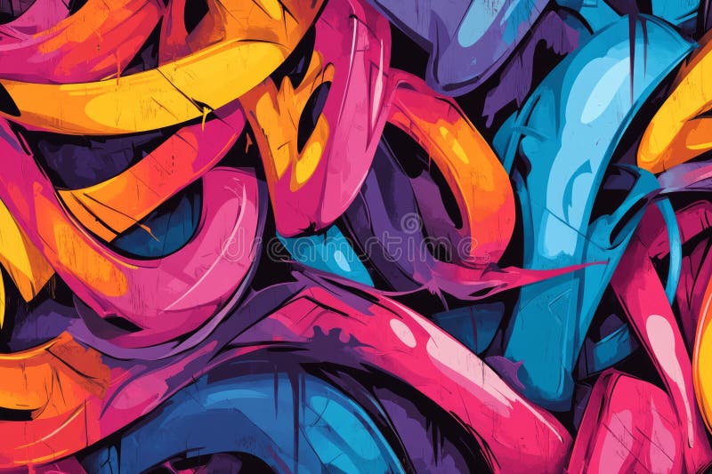 Intricate Graffiti Explosion in Vibrant Urban Setting. Neural Network ...