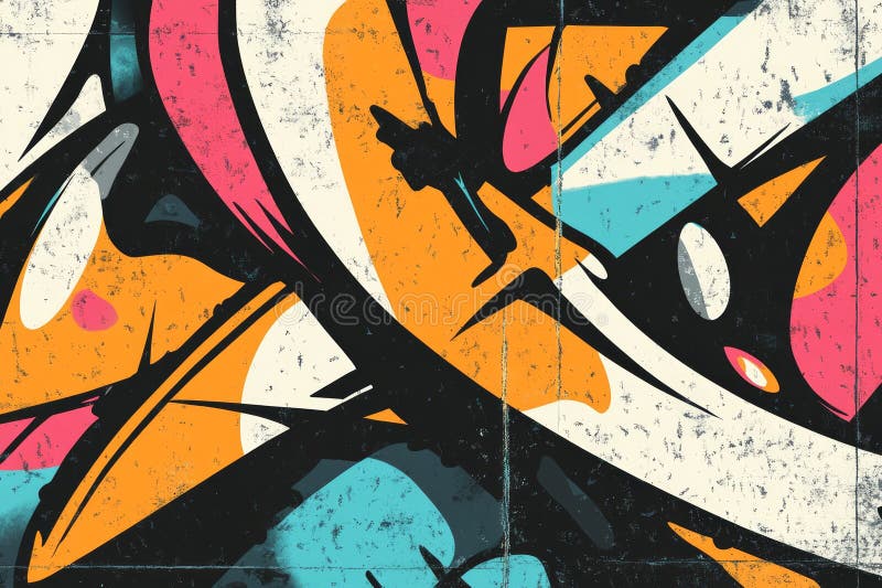 Intricate Graffiti Explosion in Vibrant Urban Setting. Neural Network ...