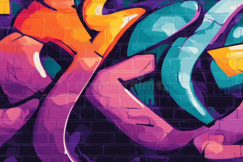 Intricate Graffiti Explosion in Vibrant Urban Setting. Neural Network ...