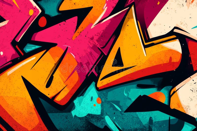 Intricate Graffiti Explosion in Vibrant Urban Setting. Neural Network ...