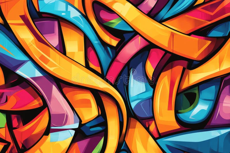 Intricate Graffiti Explosion in Vibrant Urban Setting. Neural Network ...