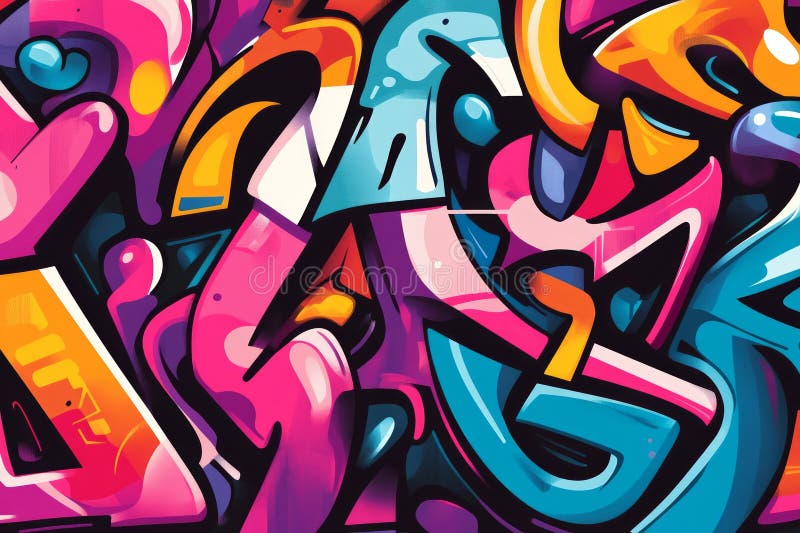 Intricate Graffiti Explosion in Vibrant Urban Setting. Neural Network ...