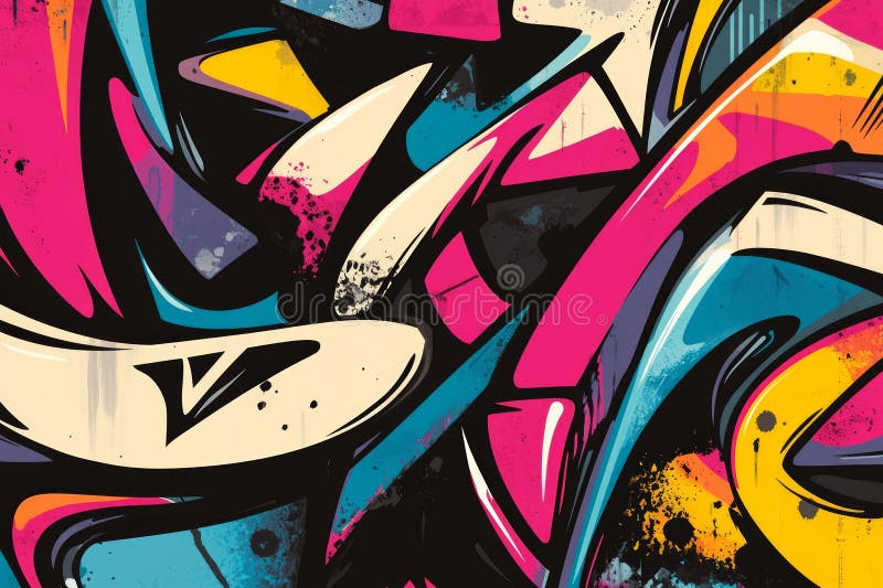 Intricate Graffiti Explosion in Vibrant Urban Setting. Neural Network ...
