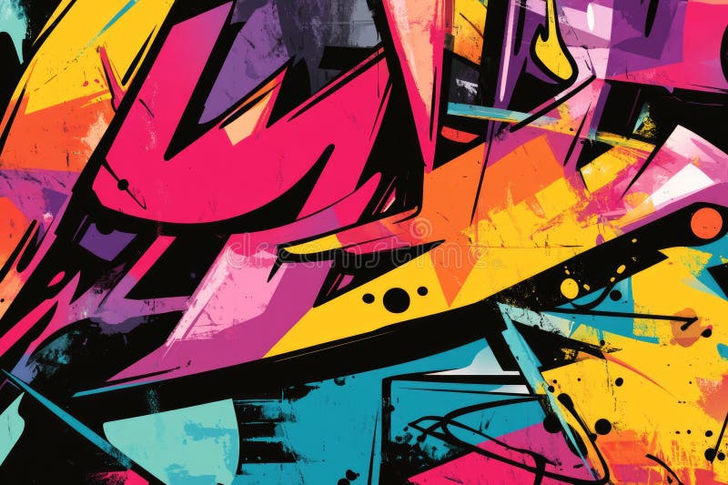 Intricate Graffiti Explosion in Vibrant Urban Setting. Neural Network ...