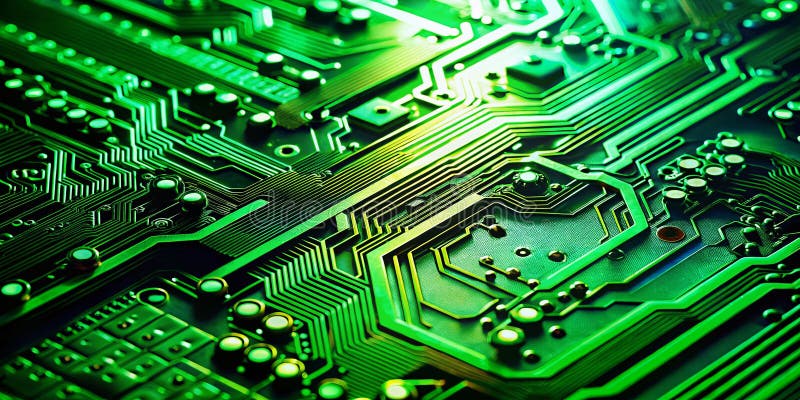 Intricate Green Circuit Board a Deep Dive into the MicroWorld of Modern ...