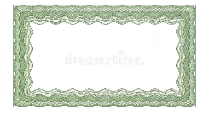 Guilloche Frame Border, Decorative Certificate Element, Security ...