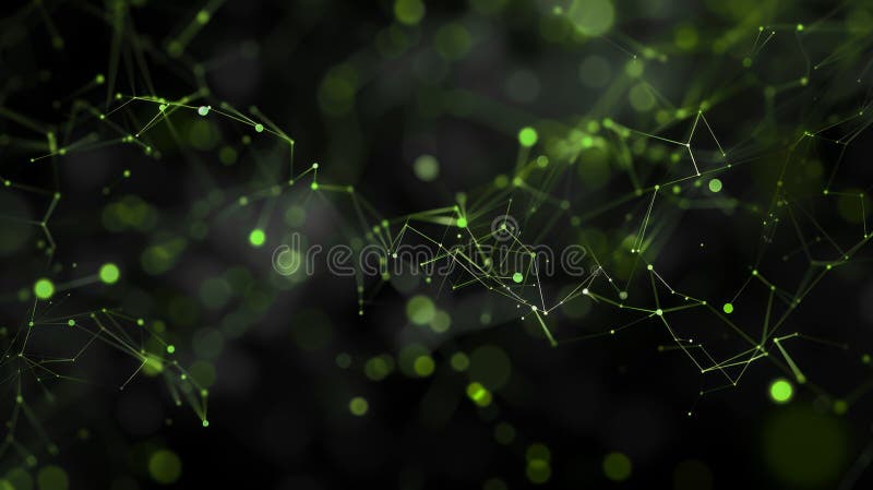 An Intricate Green Network Backdrop with Luminous Connections, Perfect ...