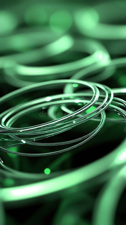 Intricate Green Rings Create a Mesmerizing Abstract Pattern, AI Stock ...