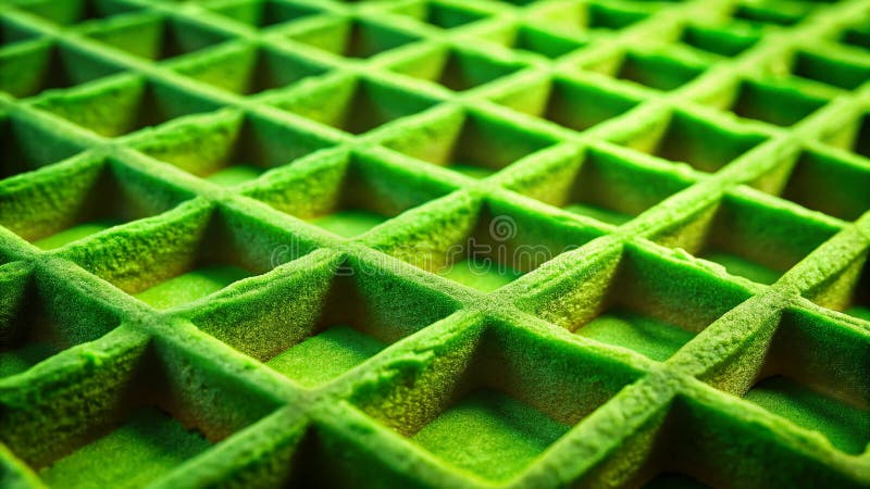 Intricate Green Waffle Texture Background a Realistic Silhouette Image ...