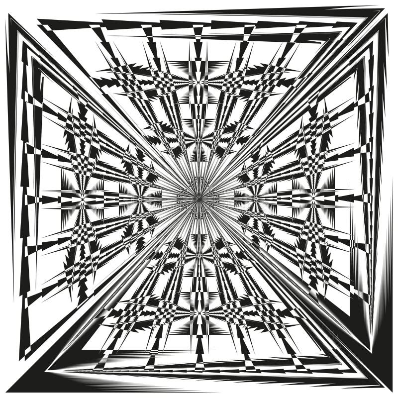 Intricate Grid Pattern. Abstract Geometric Shape. Complex Line Vector ...