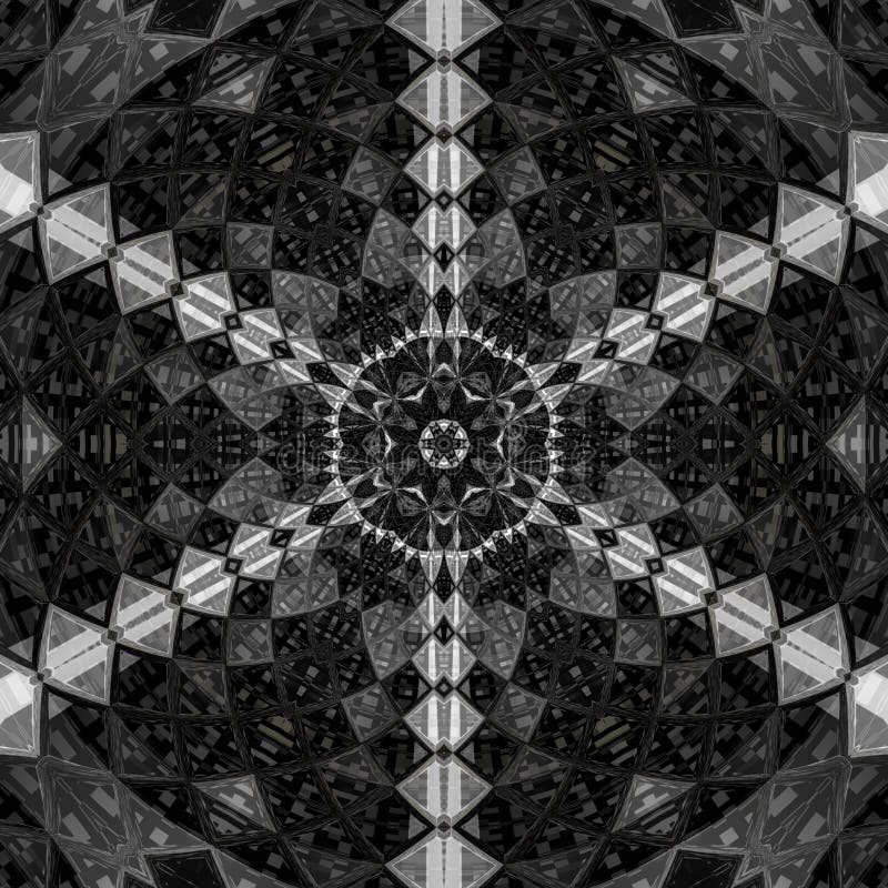 Intricate Hexagonal Black and with with Shades of Grey Pattern and ...