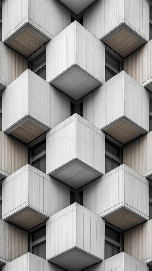 Hexagonal Concrete Modular Design Creates a Striking Facade in Modern ...