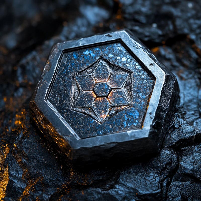 Intricate Hexagonal Pattern with Star Motif Embedded in Dark Textured ...