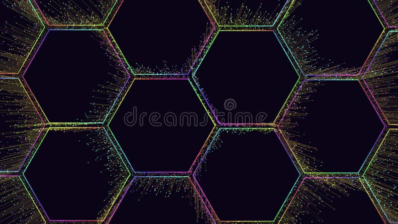 Intricate Honeycomb Pattern Complex Hexagons in Grid Stock Footage ...