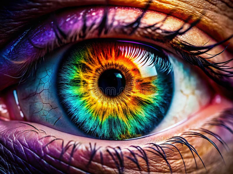 Intricate Human Eye a Panoramic Closeup Unveiling the Detailed ...