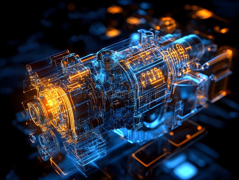 Intricate Hydrogen Fuel Cell Engine Diagram Showcasing Innovative ...