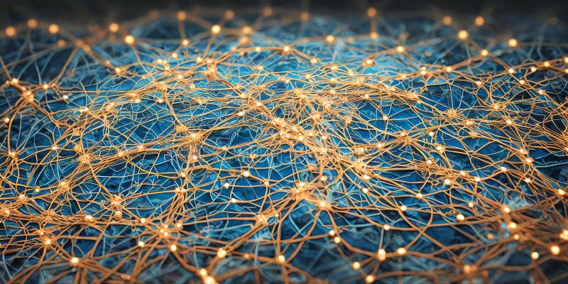 An Intricate Illustration Depicting a Global Network Connection. Stock ...